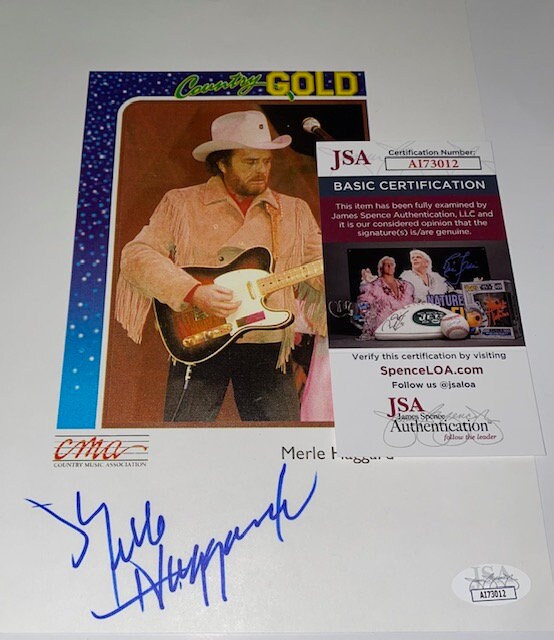 Country Icon Merle Haggard Autographed Item (JSA) - Etsy