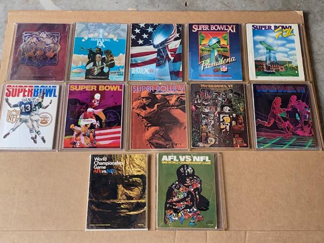 NFL Super Bowl Programs # 1 Through # 50 (full Set of First Fifty Game ...