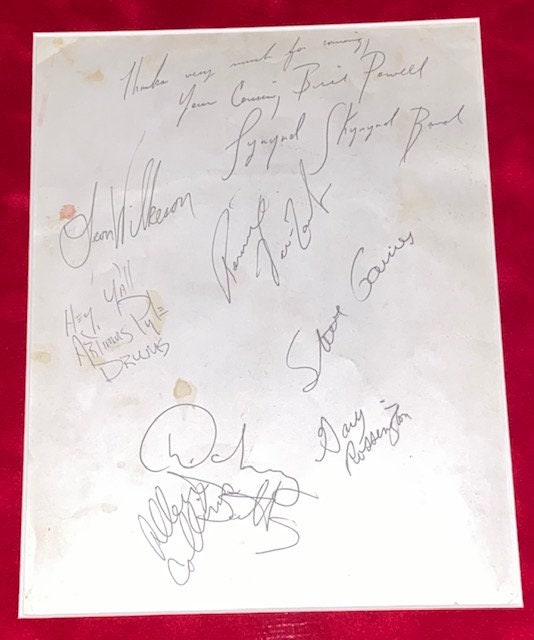 Lynyrd Skynyrd May 1977 Autographs W/ Ronnie Van Zant entire Band JSA ...