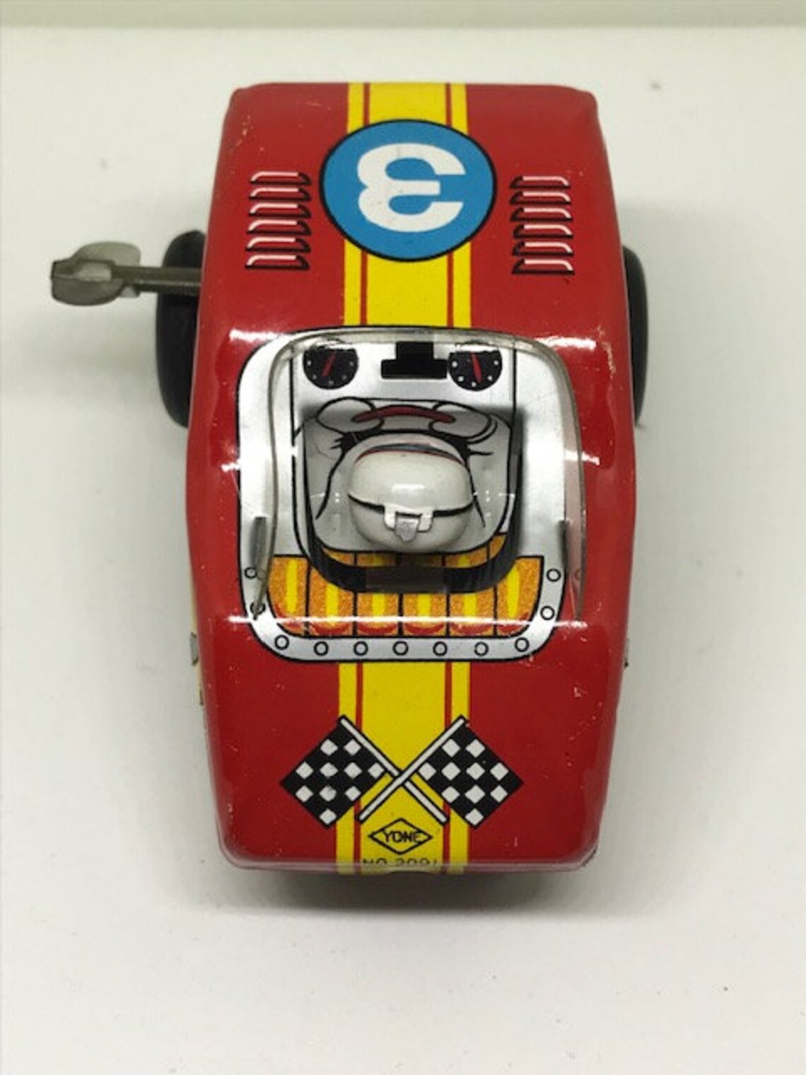 Vintage 1960's Yone Japanese Tin Acro Car Mechanical Wind up Toy in ...