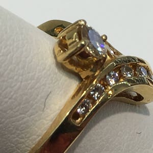 Diamond Chevron Ring in 14K Yellow Gold, V-shaped Diamond Ring, Chevron ...