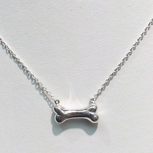 Handmade Silver 3D Bone Necklace, Silver Dog Bone Necklace, Silver Bone ...