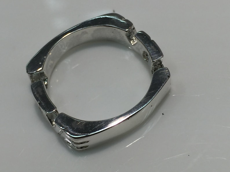 Handmade Solid Silver Double Sided LOVE Ring, LOVE Ring, Silver Ring ...