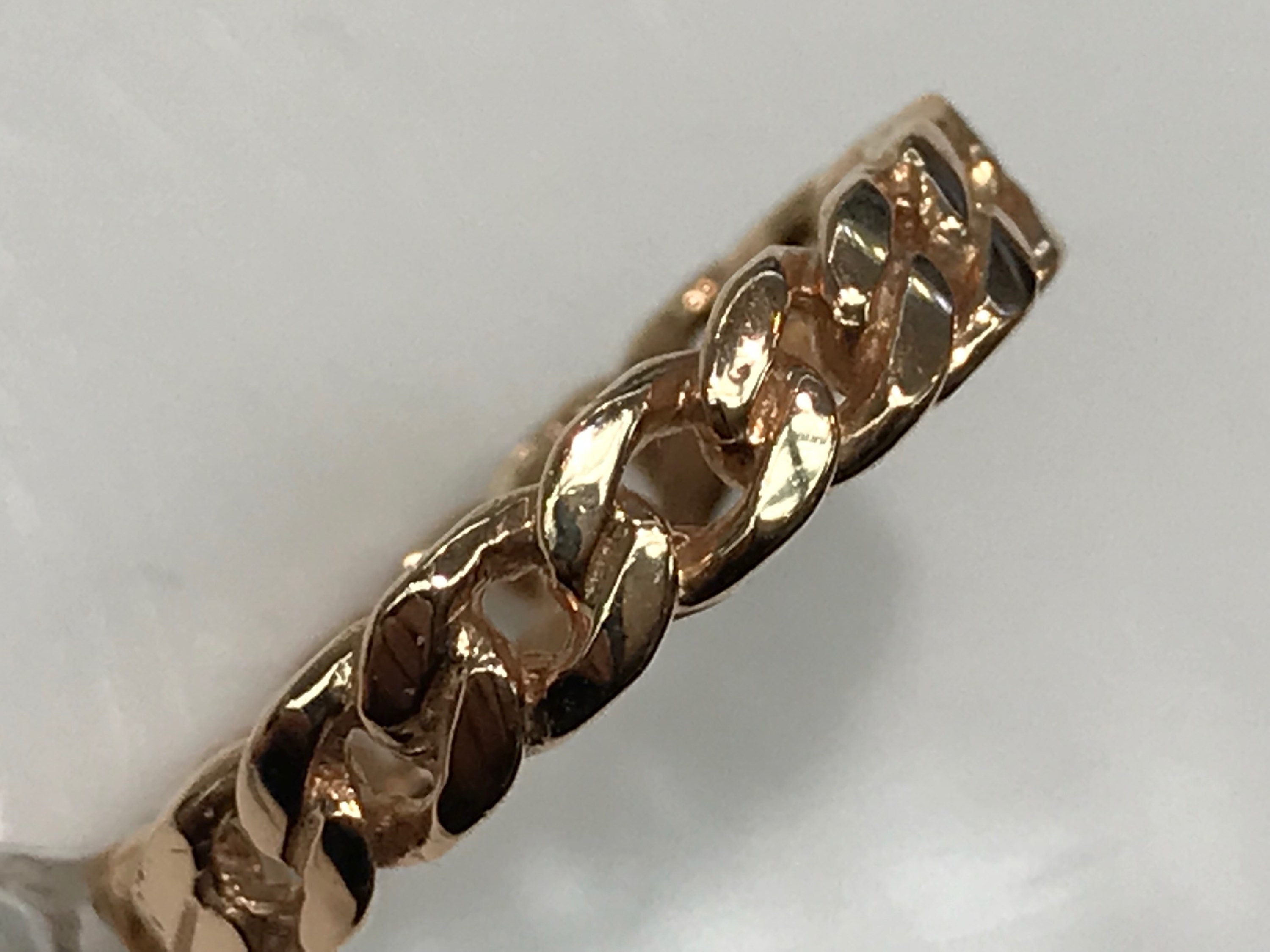 Sterling Silver Cuban Chain Design Ring Cuban Link Chain | Etsy