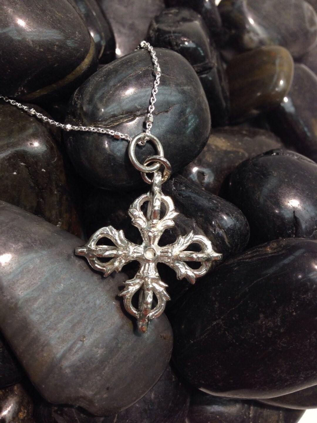 3D Double Dorje Pendant Handmade, Double Dorje, Tibetan Buddhism ...