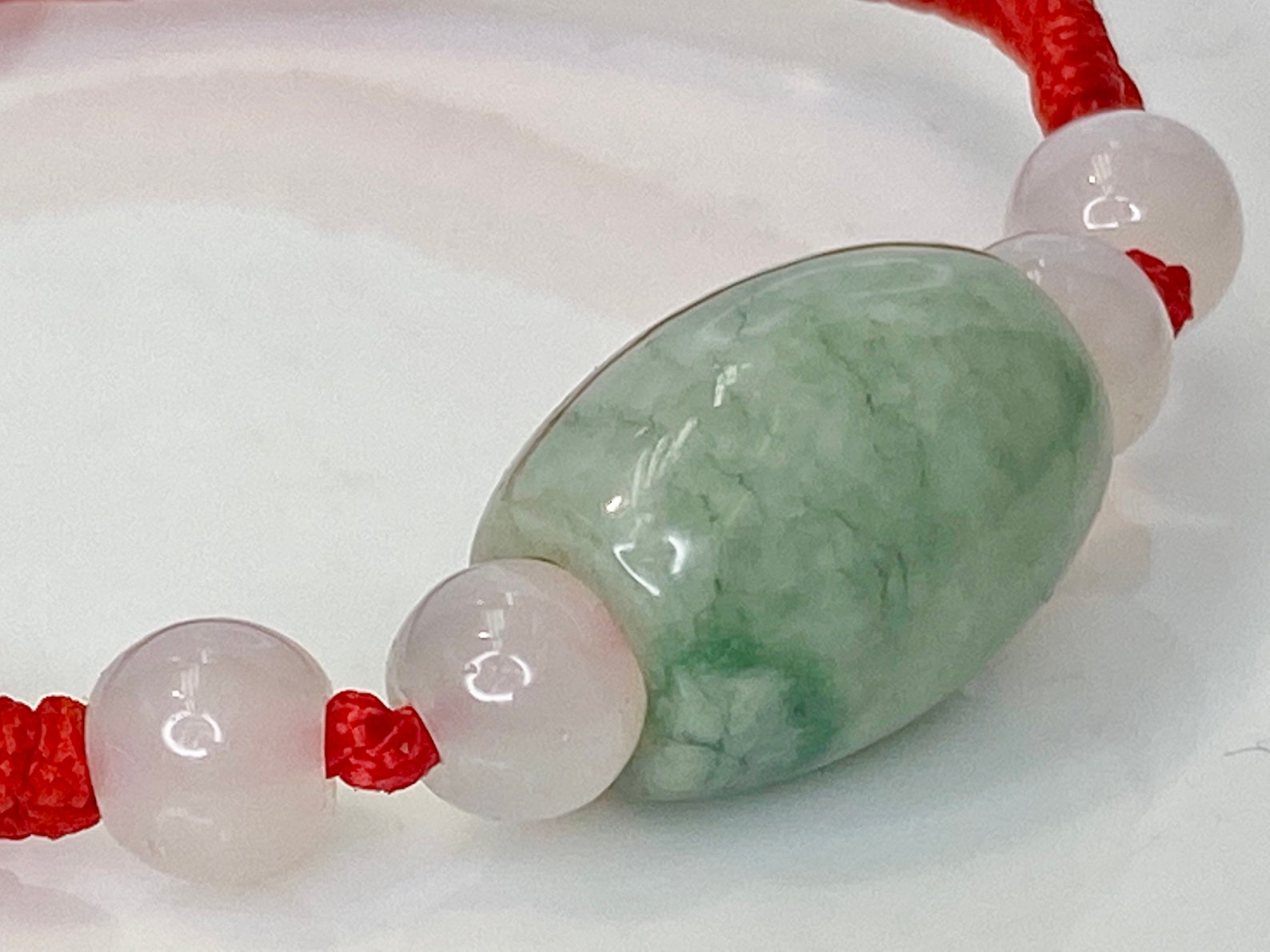 Hand Carved Jade Bracelets With Macramé, Handcarved Jade, Lucky ...