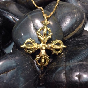 3D Double Dorje Pendant Handmade, Double Dorje, Tibetan Buddhism ...