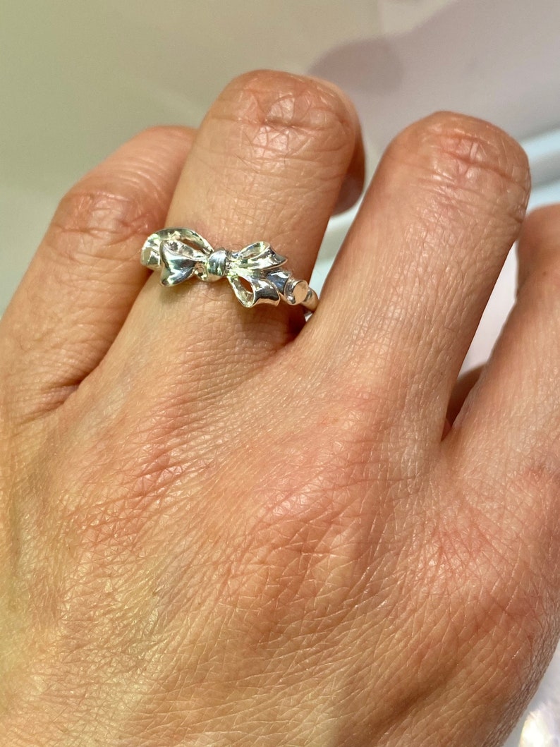 Ribbon Bow Ring Handmade in Sterling Silver - Etsy