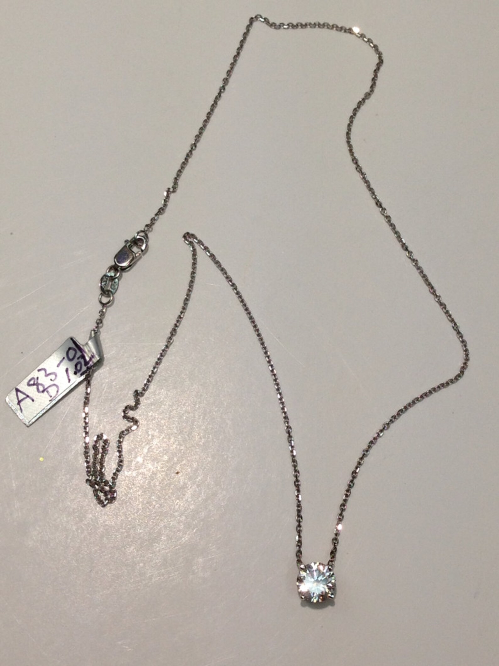 Handmade Diamond Solitaire Necklace in 14K Gold Solitaire - Etsy