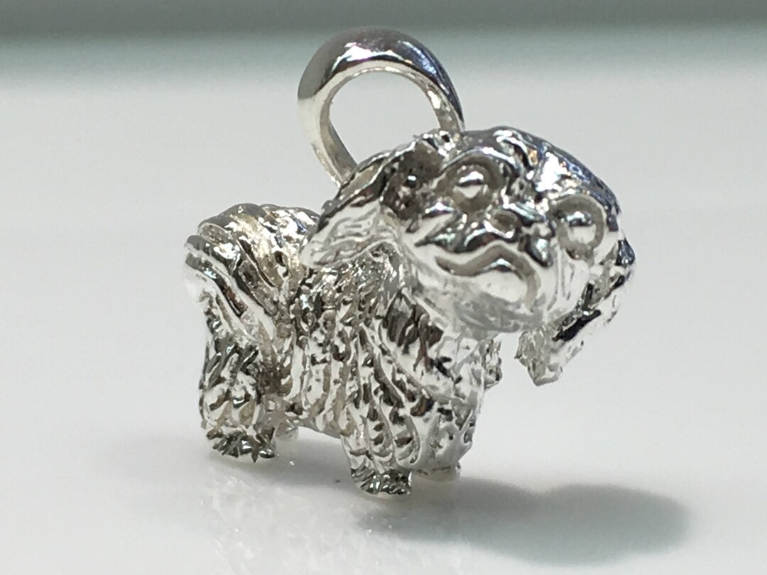 Shiz Tzu, Lhasa Apso in 3D Solid Silver Pendant - Etsy