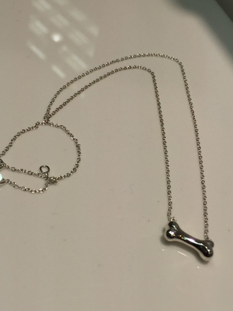 Handmade Silver 3D Bone Necklace Silver Dog Bone Necklace | Etsy