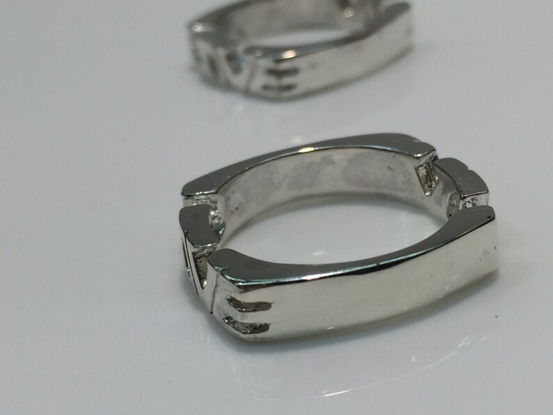 Handmade Solid Silver Double Sided LOVE Ring, LOVE Ring, Silver Ring ...