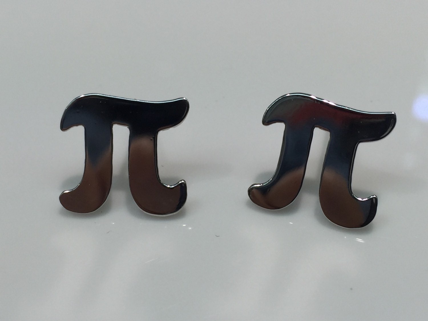 Mathematical Symbol Pi Earrings Handmade in Silver | Etsy