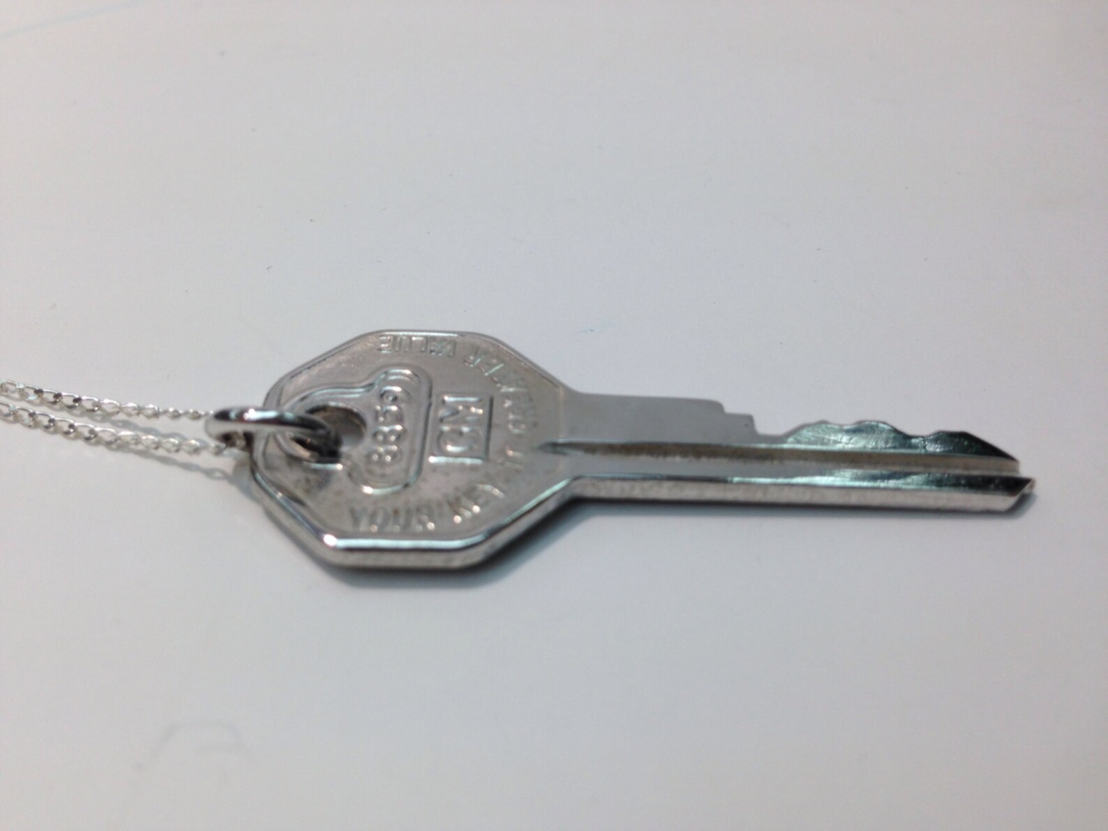 Handmade Solid Silver GM Motors Key Pendant and Elongated - Etsy