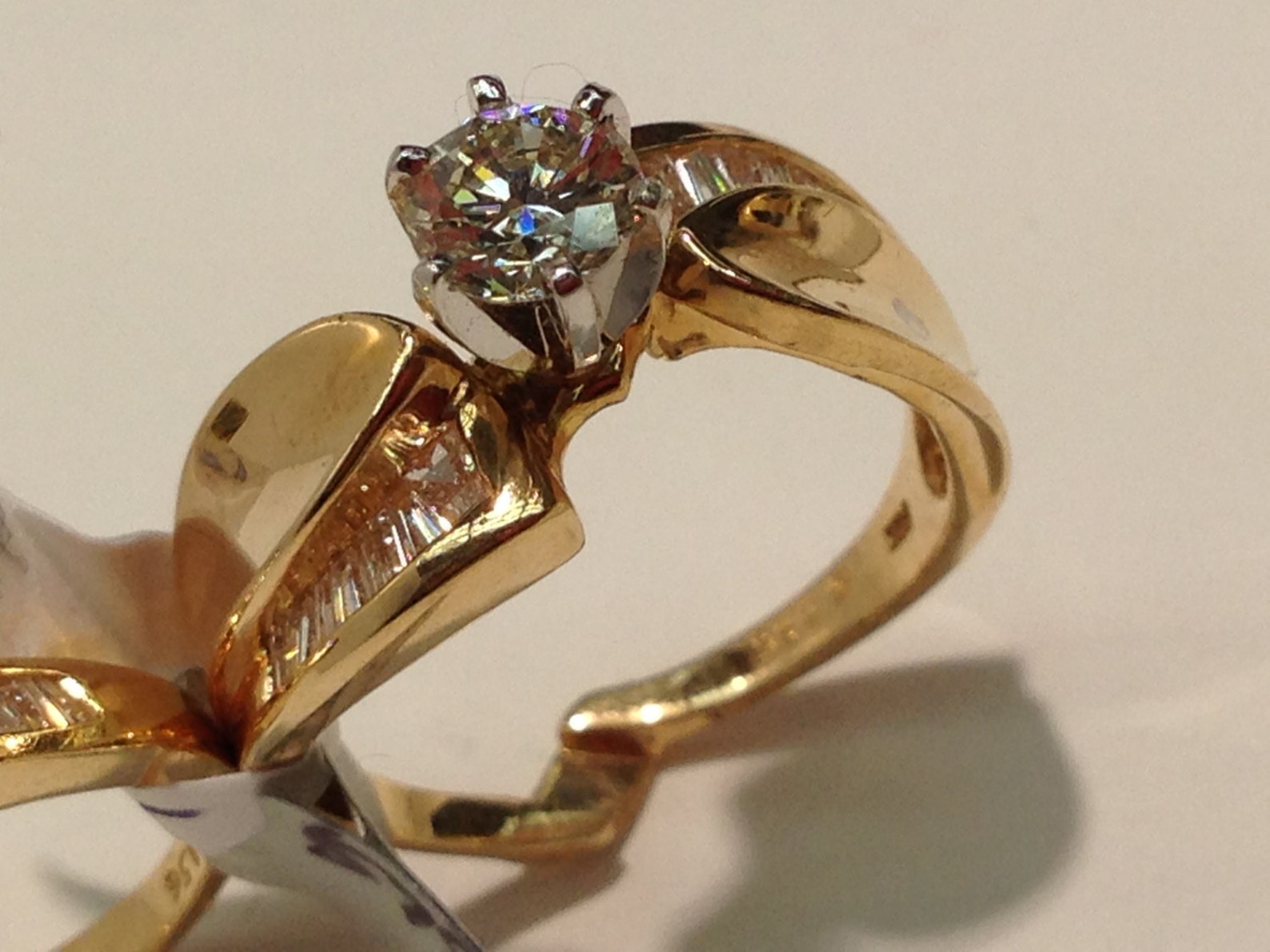 Handmade Vintage Diamond Engagement Ring Set in 14K Gold - Etsy