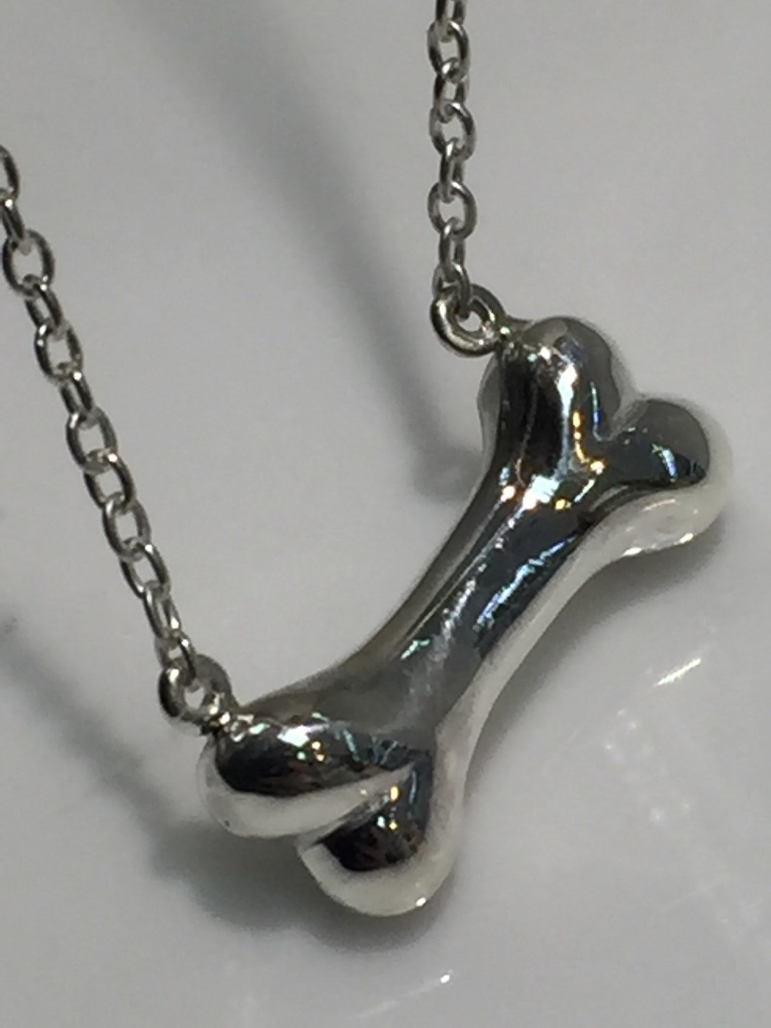 Handmade Silver 3D Bone Necklace Silver Dog Bone Necklace - Etsy