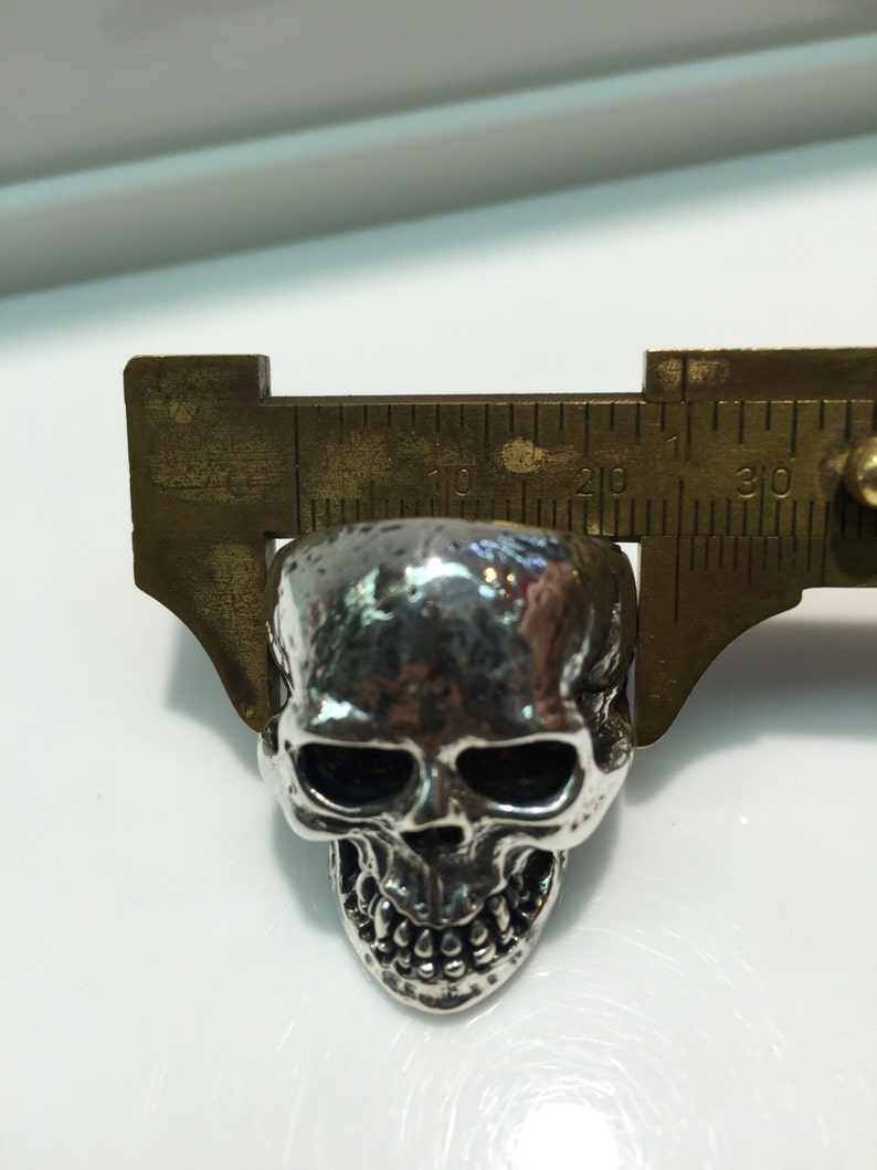 Genuine Solid Sterling Silver Skull Ring Skull Ring Skulls - Etsy