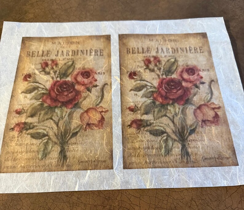 Rice Paper Victorian Rose Decoupage - Etsy