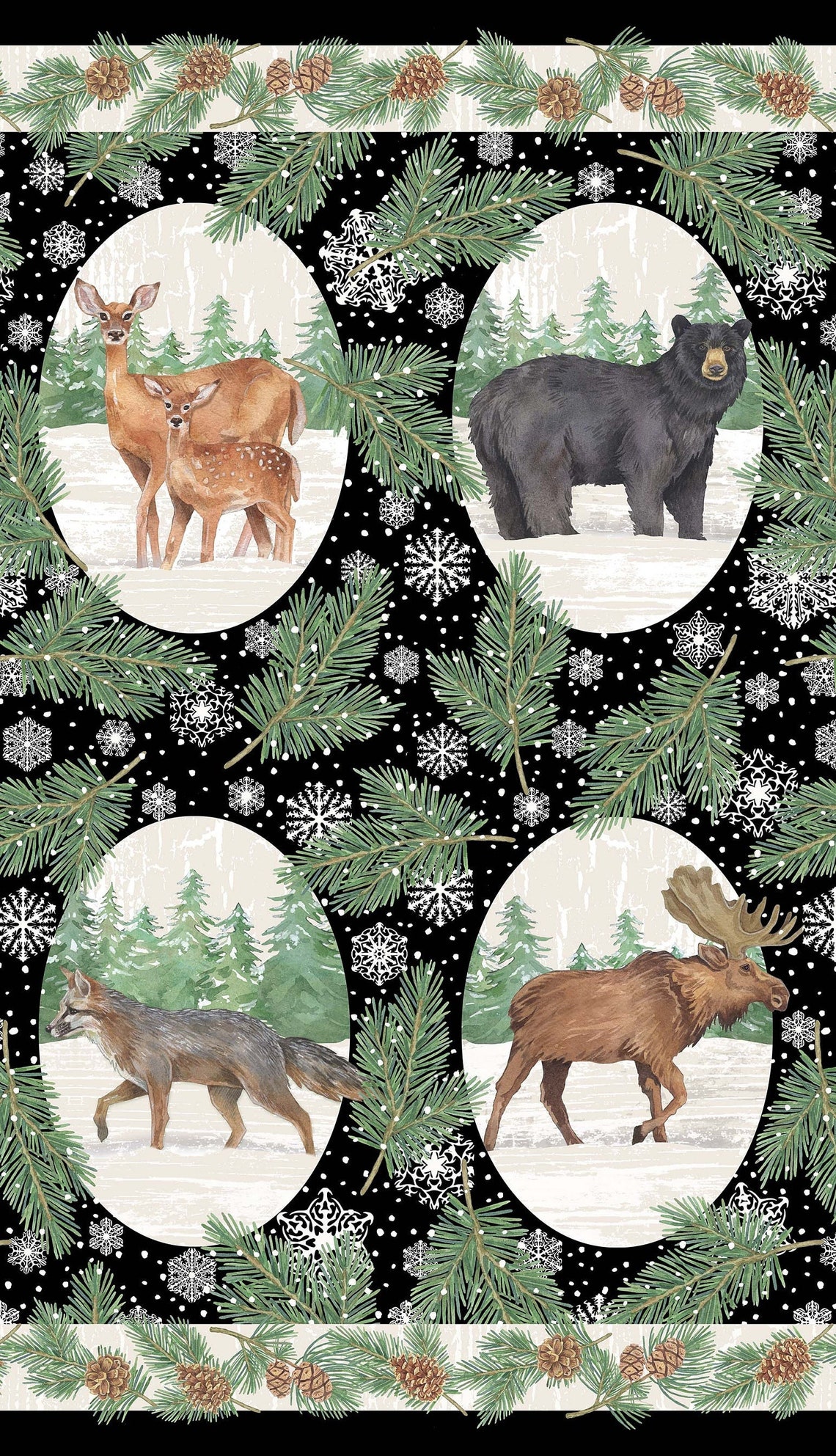 Frosted Forest Flannel Panel - Etsy