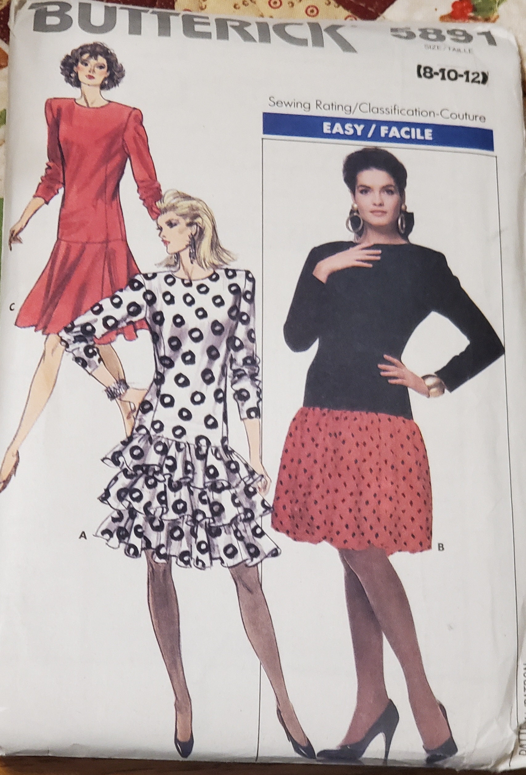 Butterick Easy 5891 Sewing Pattern - Etsy