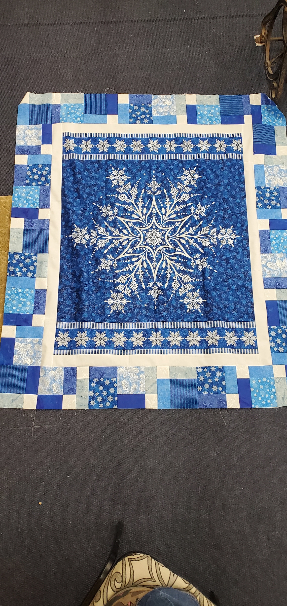 Shimmer Frost Snow Panel Blue - Etsy