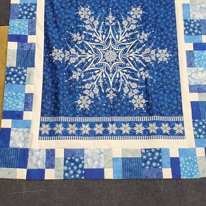 Shimmer Frost Snow Panel Blue - Etsy