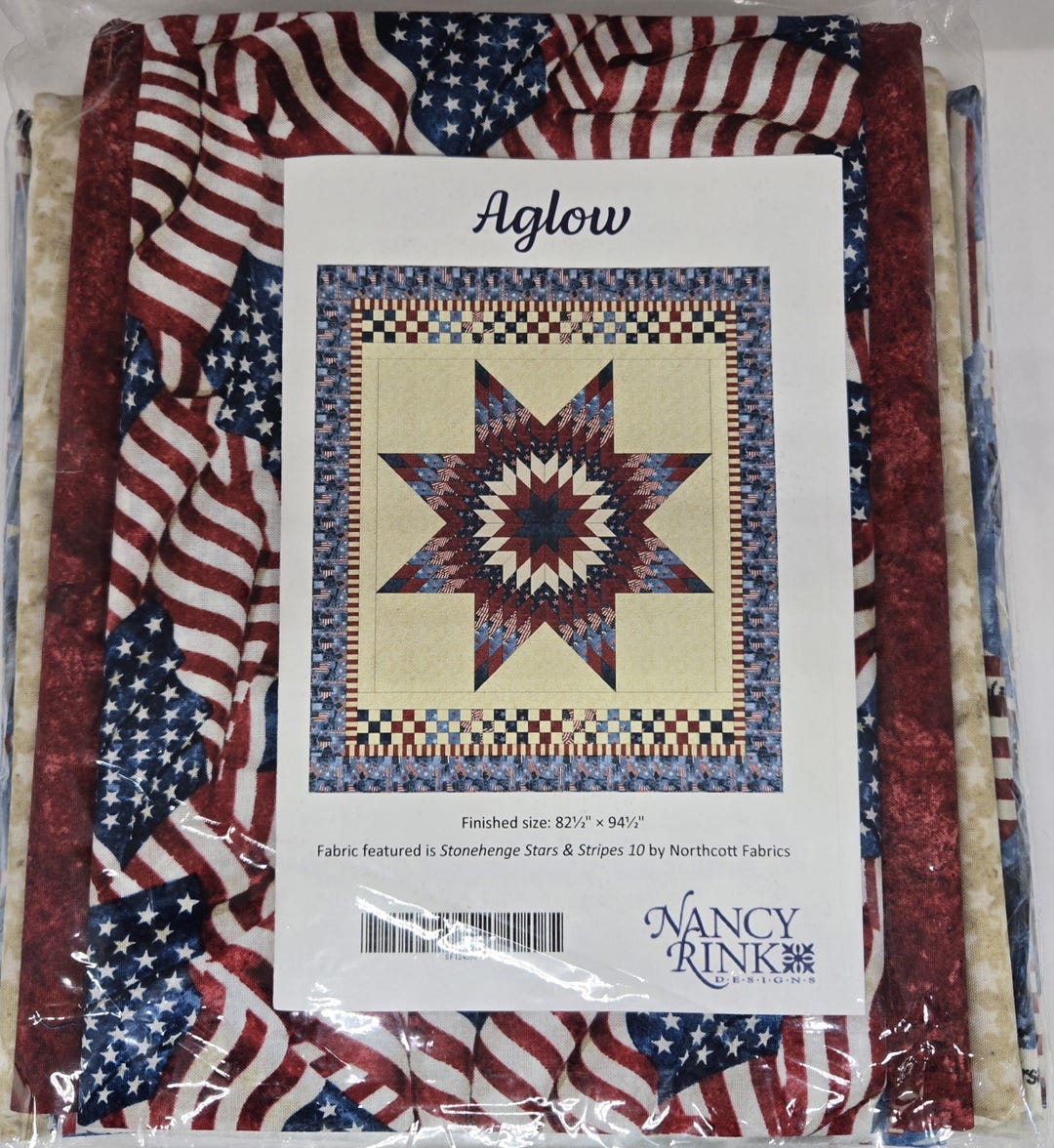 Aglow Quilt Pattern in Stonehenge Stars and Stripes 10 82.5" X 94.5" - Etsy