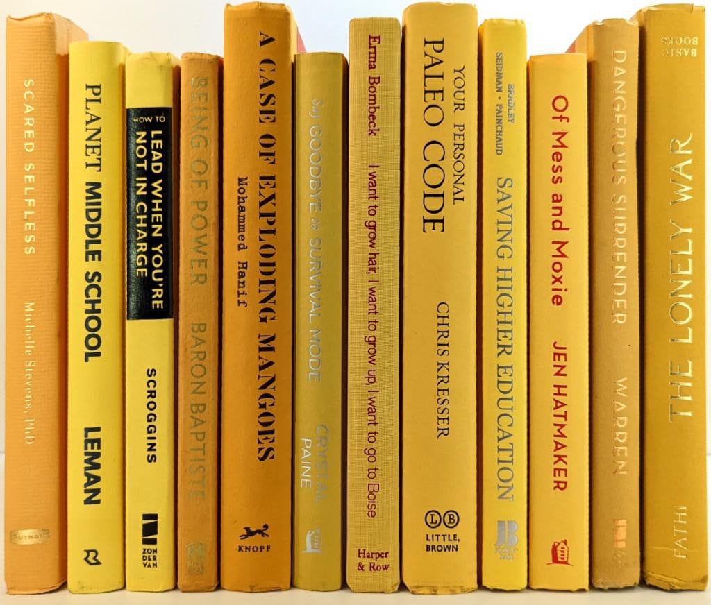 Yummy Yellow Decorative Books by Color Books by Foot - Etsy