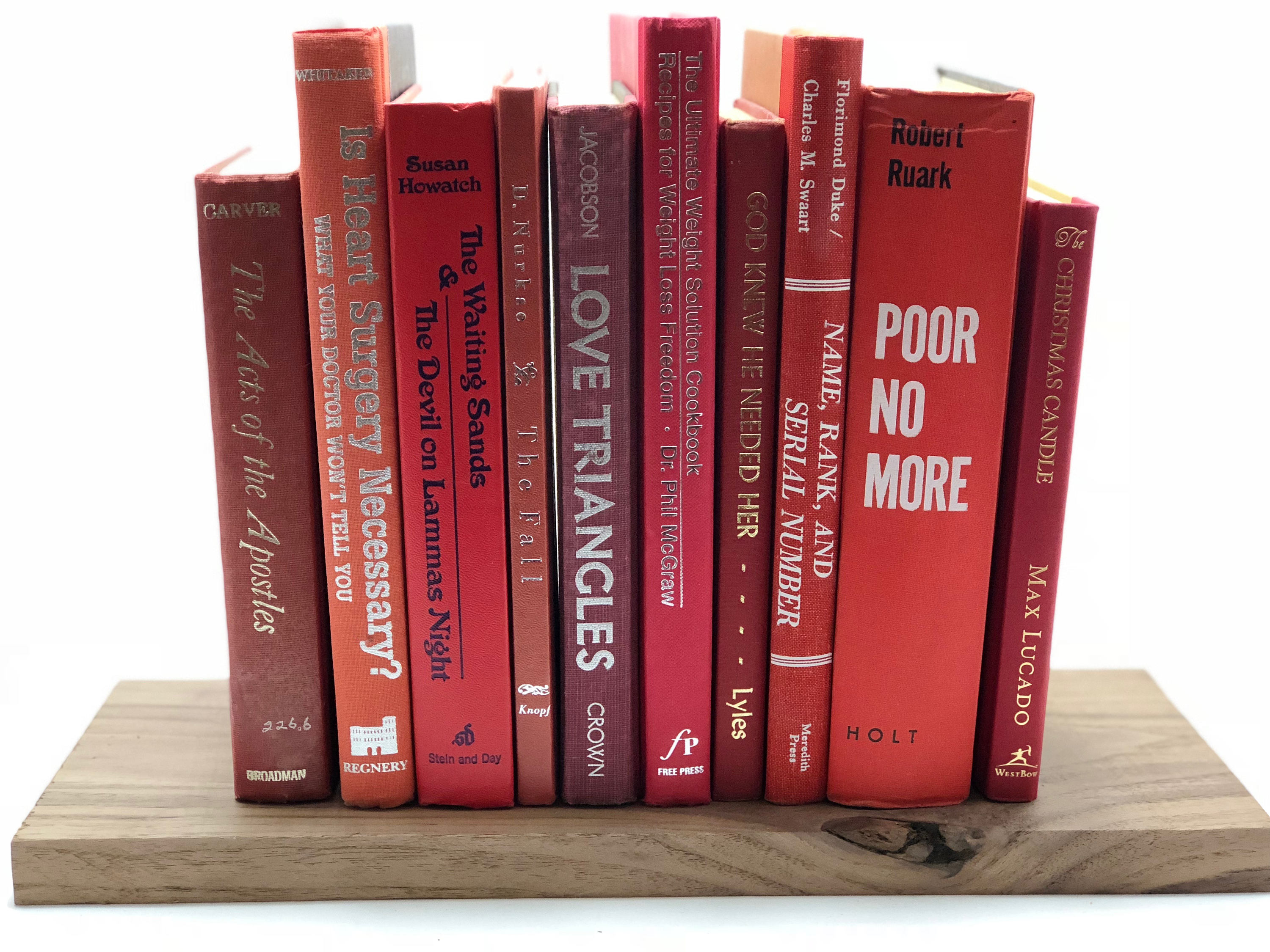 Spicy Red Decorative Books by Color Books by the Foot - Etsy Hong Kong