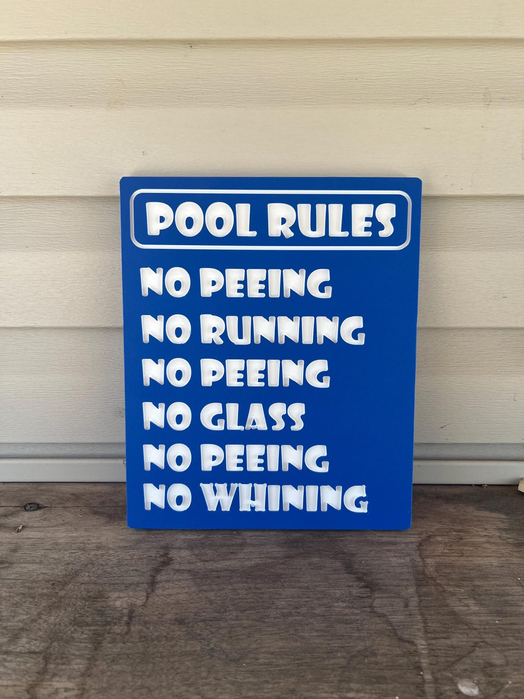 Custom Swimming Pool Rules Sign - Etsy