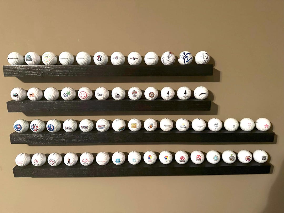 Golf Ball Display Shelf With Floating Shelf Hardware. - Etsy