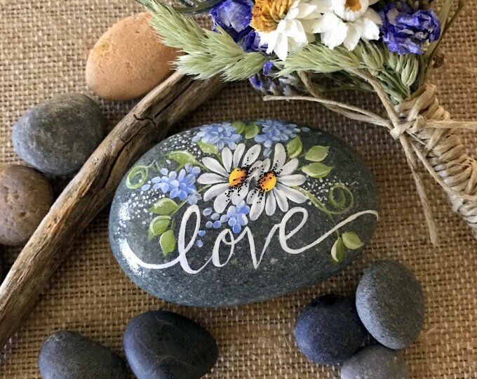 Painted LOVE Rock, Love Gift, Beach Rock, Rock Art, California Beach ...