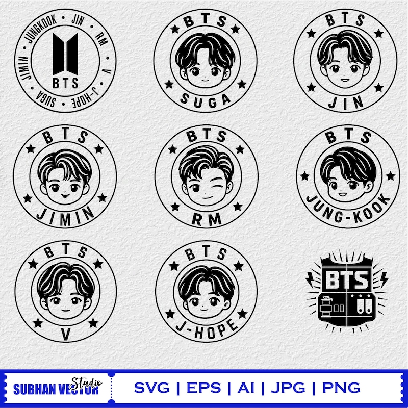 Suga Stickers Bts - Etsy