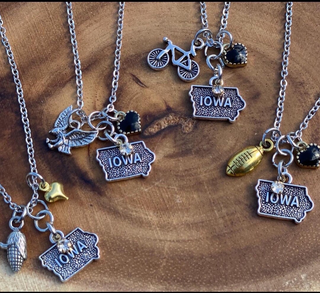 IOWA Pride Metal Shape With Hawks Football Bicycle Ragbrai Country Farm ...
