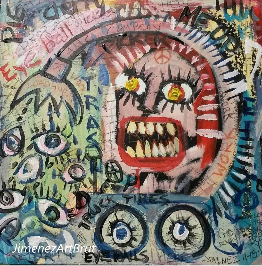 Original Outsider Art - Raw Art - Art Brut - the Eyeball Collector - Etsy