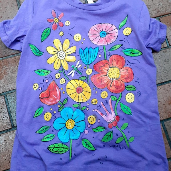 Hand Painted T Shirt - Etsy