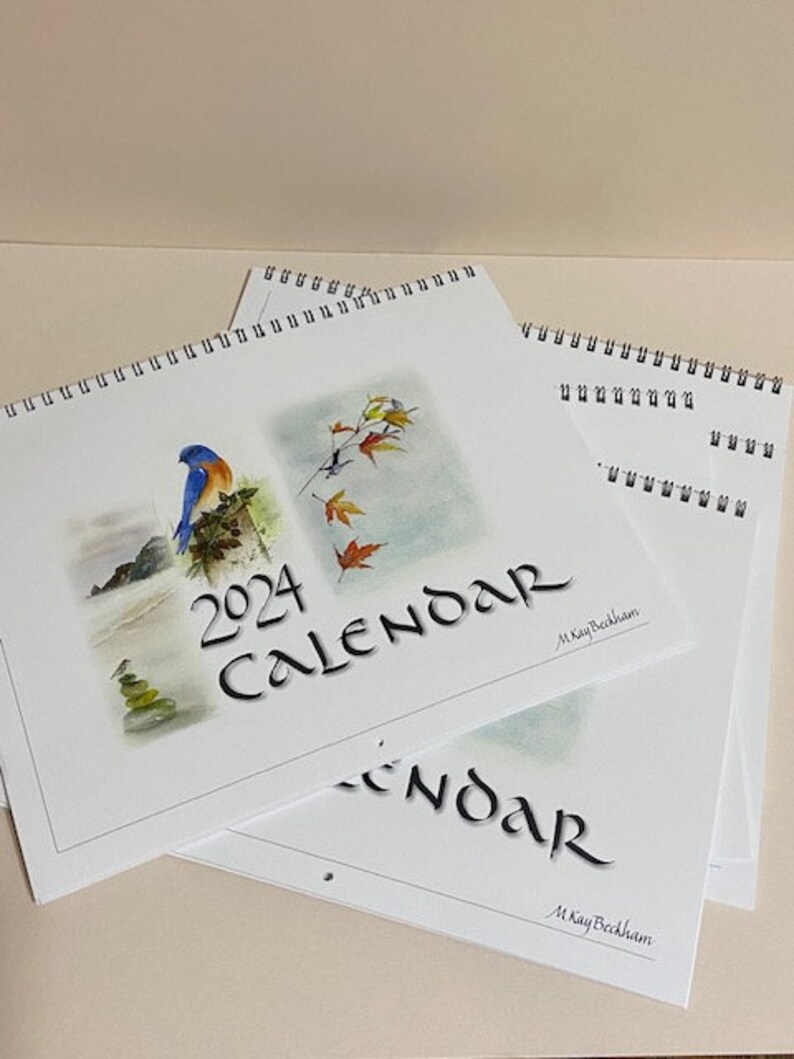 2024 Encouraging Words Calendar With Original Watercolor and - Etsy ...