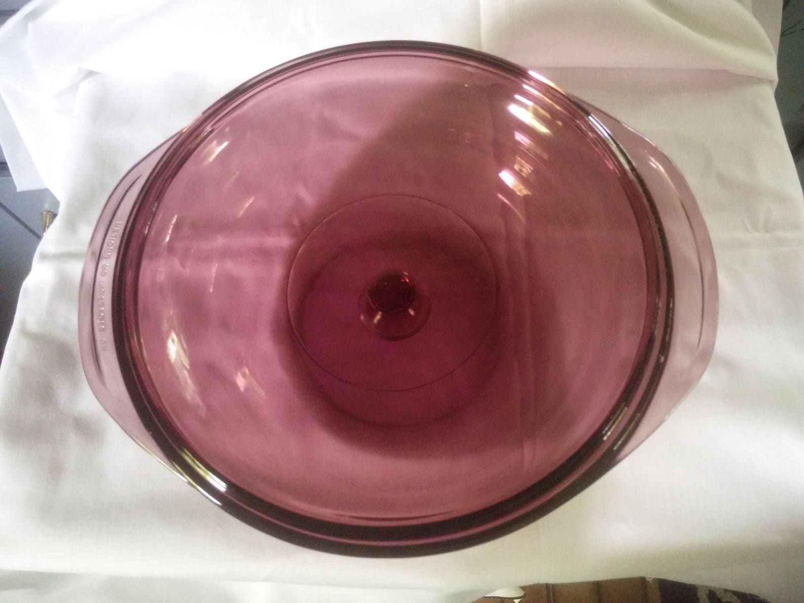 Vintage Cranberry Pyrex Round Covered Casserole Dish With - Etsy