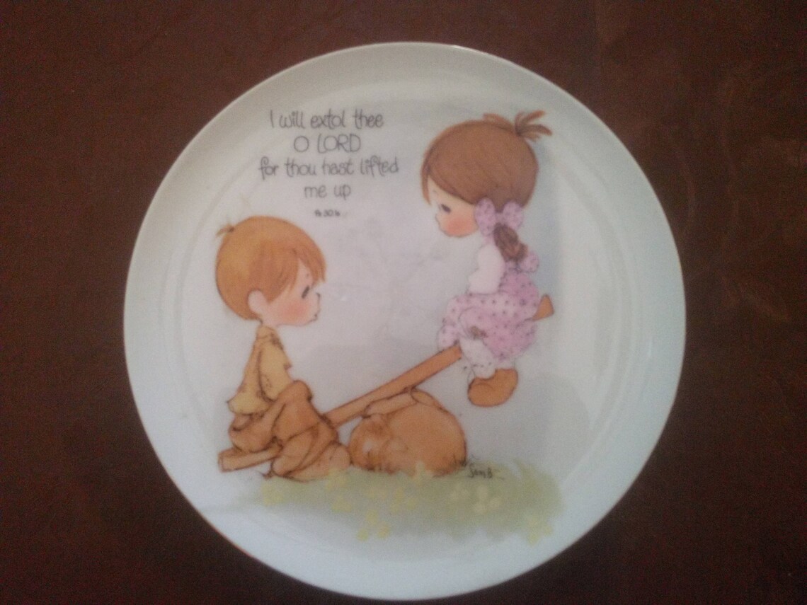 Vintage Precious Moments Plate Precious Moments Prayer Plate | Etsy