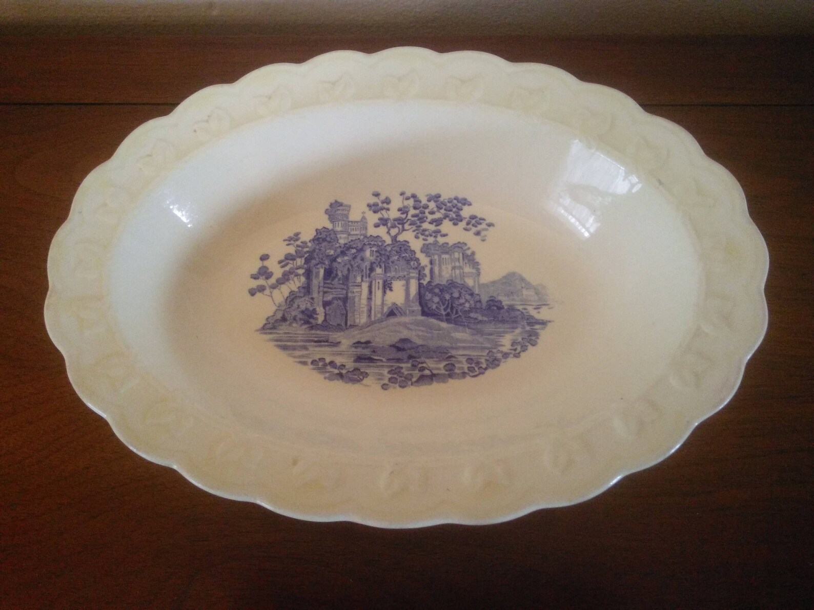 Transferware Vegetable Dish Blue and White Transferware | Etsy