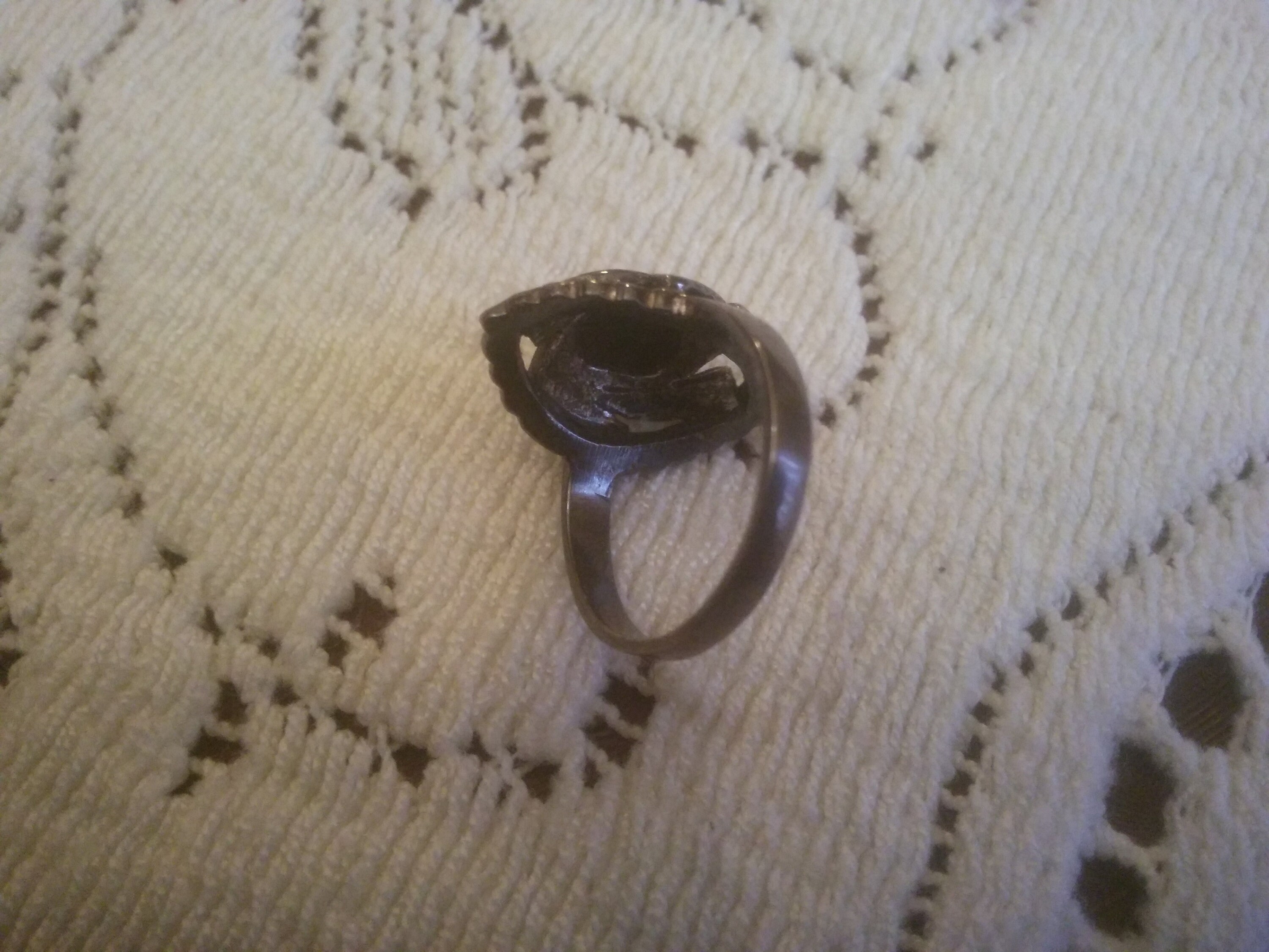 Vintage Back Onyx and Marquesite Ring - Vintage Ring - Vintage Jewelry ...