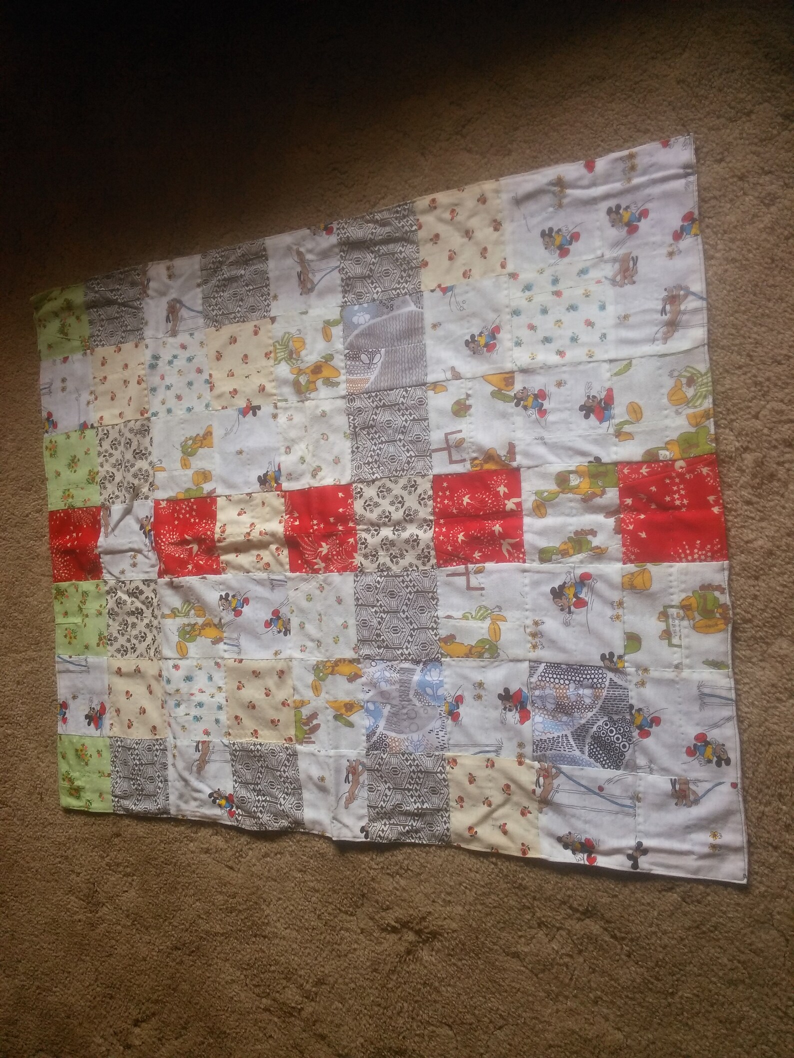 Vintage Child's Patchwork Quilt - Children's Quilt - Quilt - Vintage ...