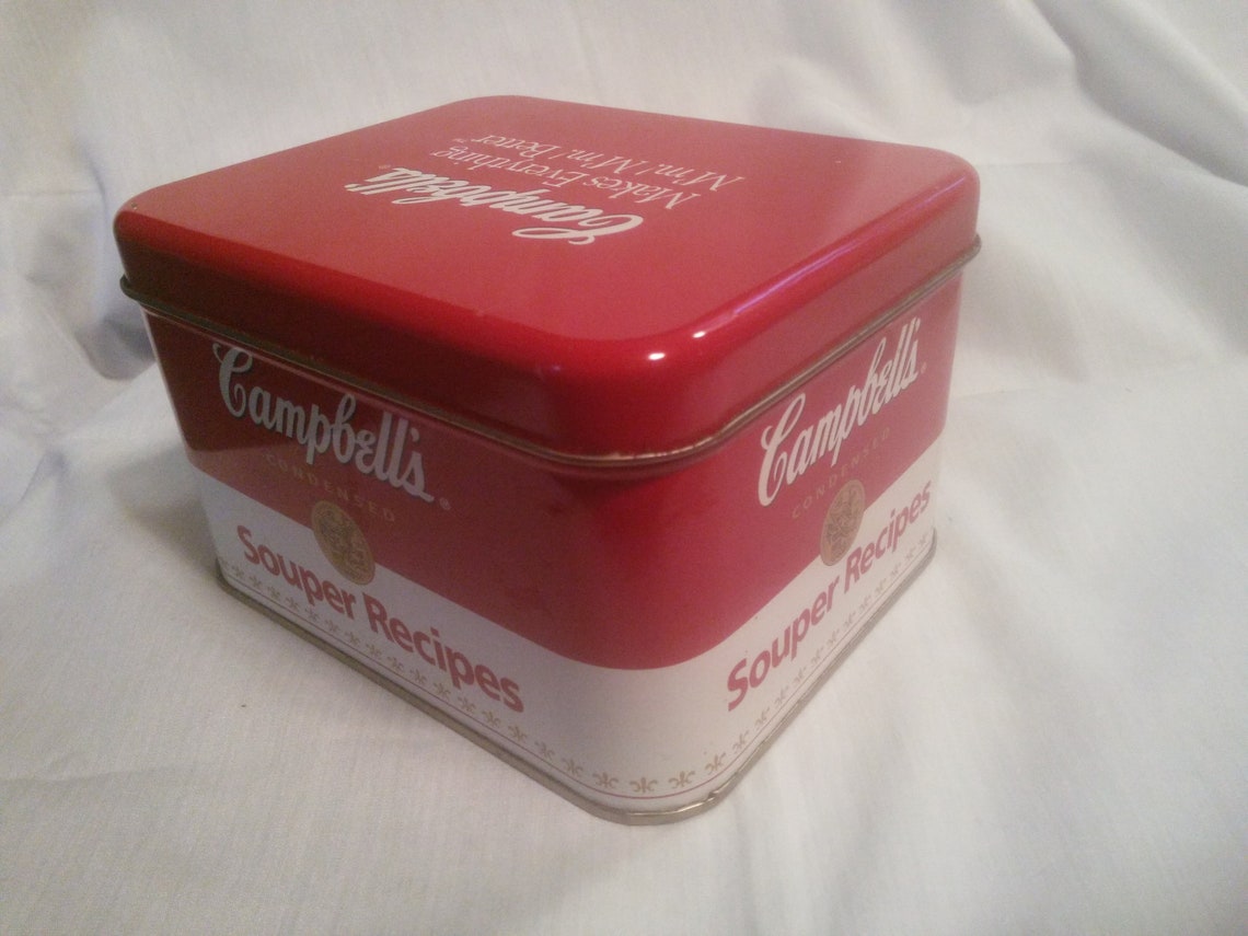 Vintage Recipe Box Recipe Box Campbell's Soup Recipe - Etsy