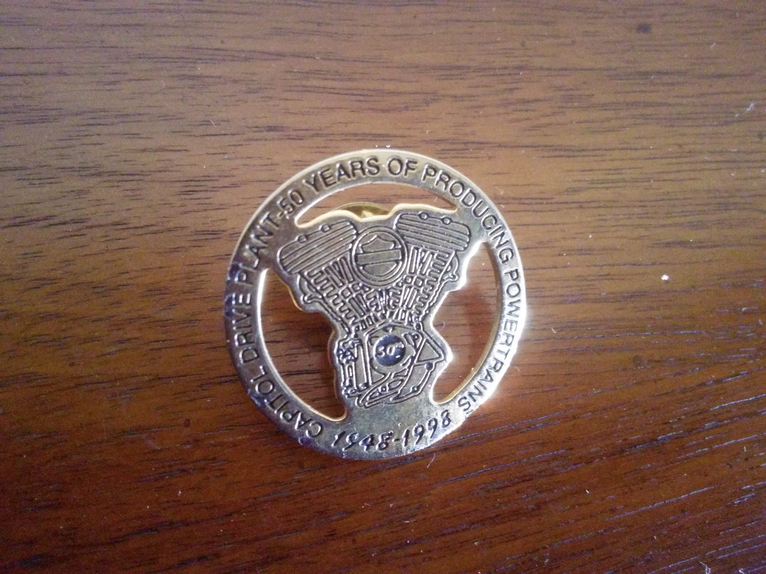 Vintage 50 Year Harley Davidson Pin - Harley Davidson Memorabilia ...