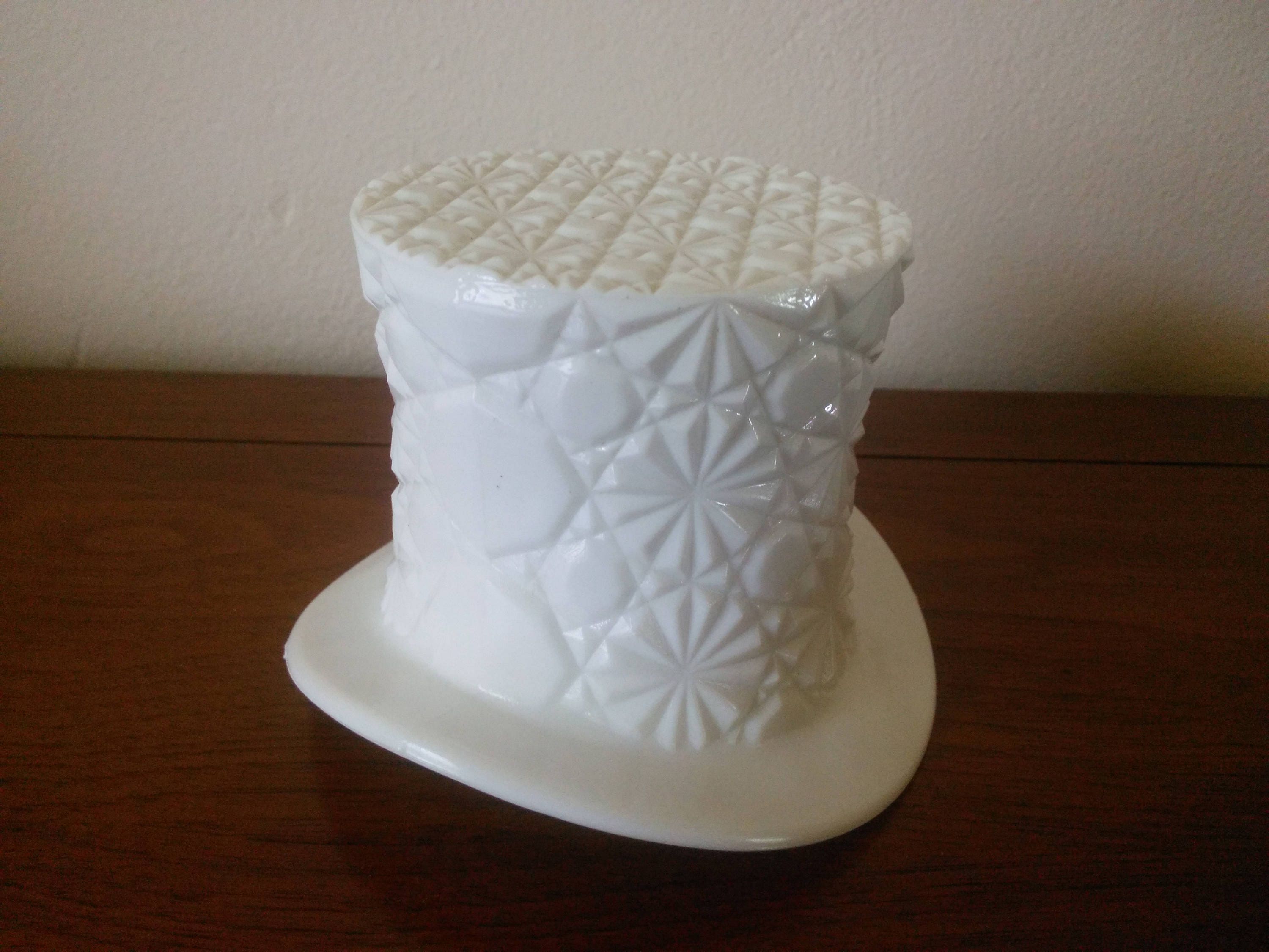 Vintage Milk Glass Hat White Milk Glass Top Hat Milk Glass | Etsy