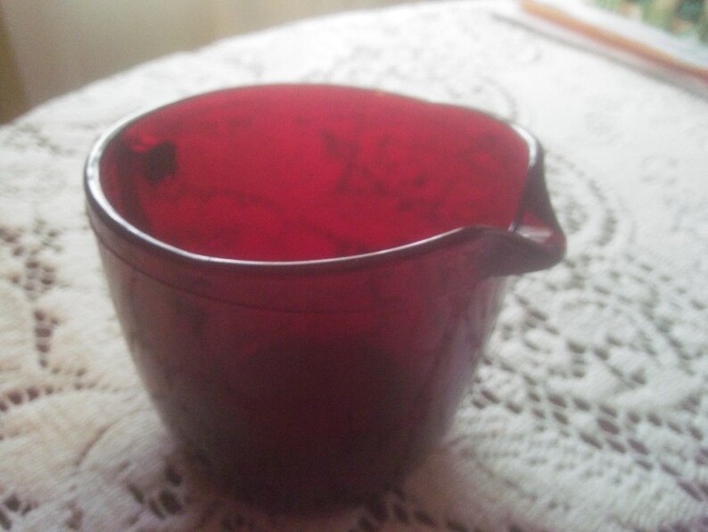 Beautiful Ruby Red Creamer Small Pitcher Creamer Ruby - Etsy