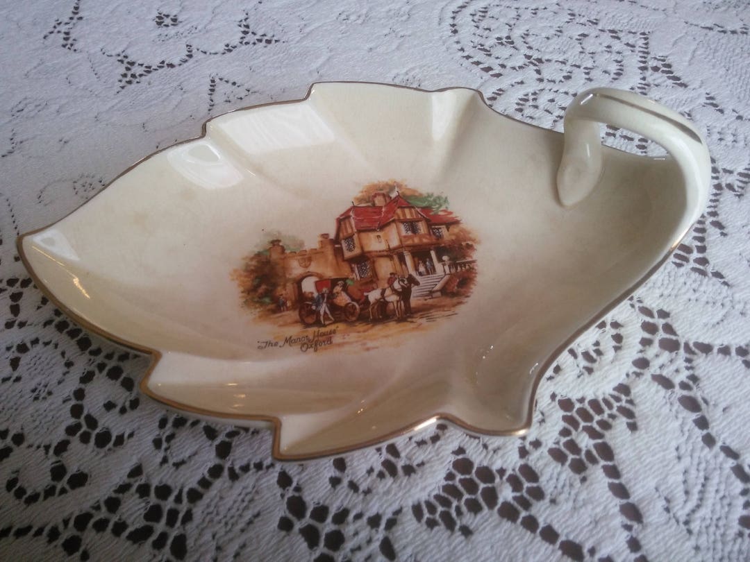 Vintage Leaf Shaped Dish - Celery Dish - Vintage Serving Dish - Leaf ...