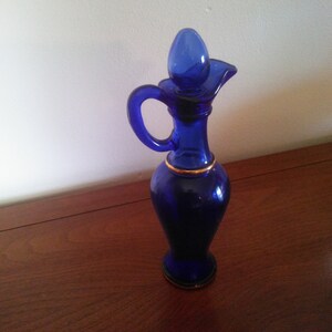 Vintage Cobalt Blue Bottle - Blue Urn - Blue Decanter - Cobalt Blue ...