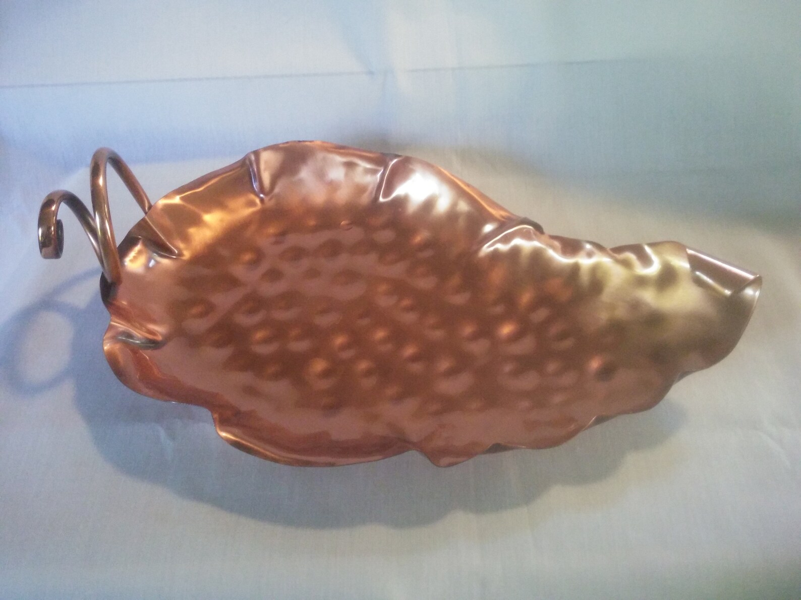 Beautiful Vintage Copper Serving Tray - Gregorian Copper - Copper Leaf ...