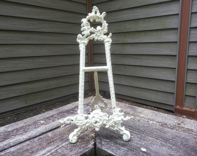 Vintage Metal Picture Easel Small Wrought Iron Easel Picture Easel ...